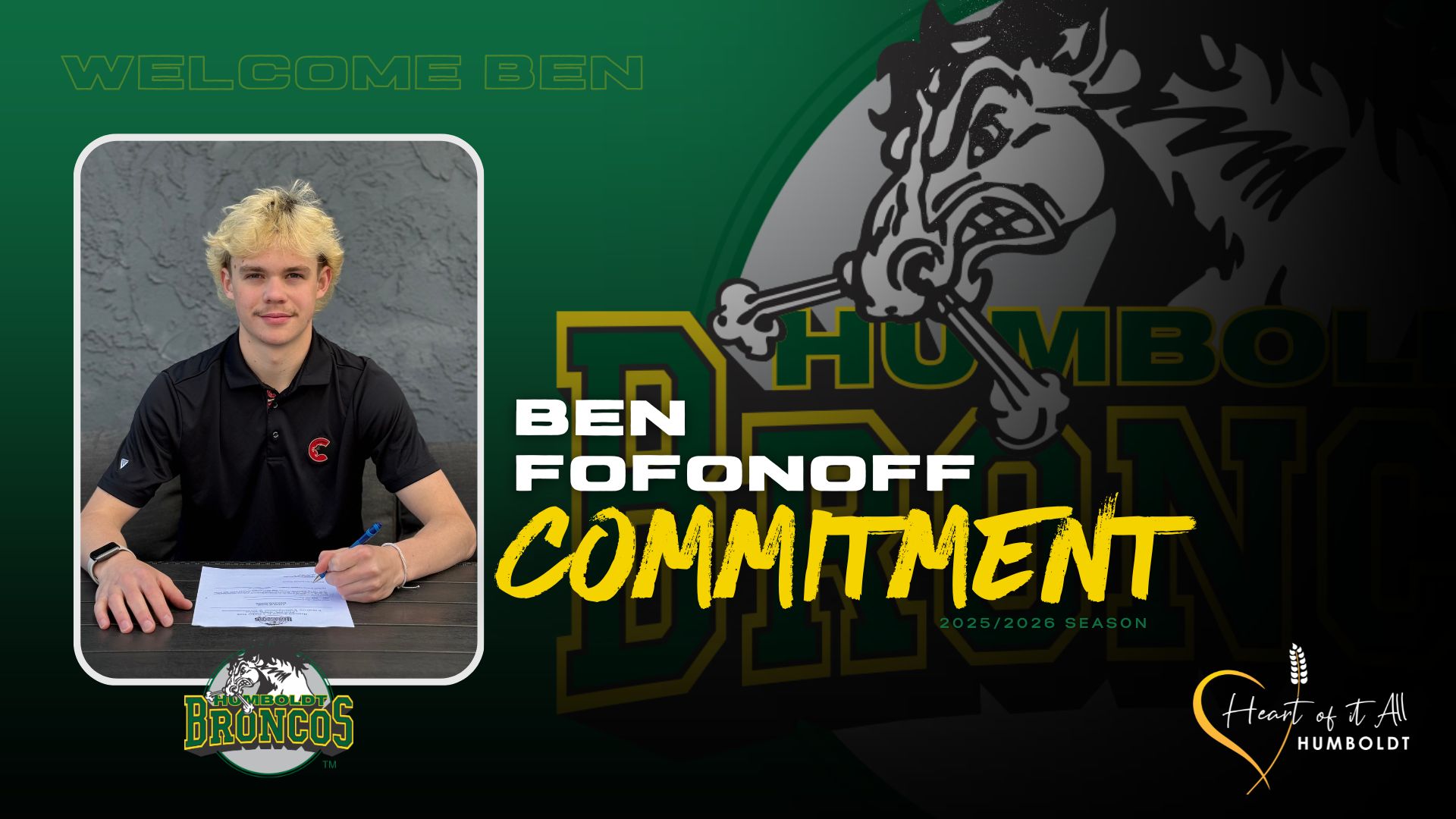 Ben Fofonoff commits to Broncos for 2025-26 Season | Humboldt Broncos